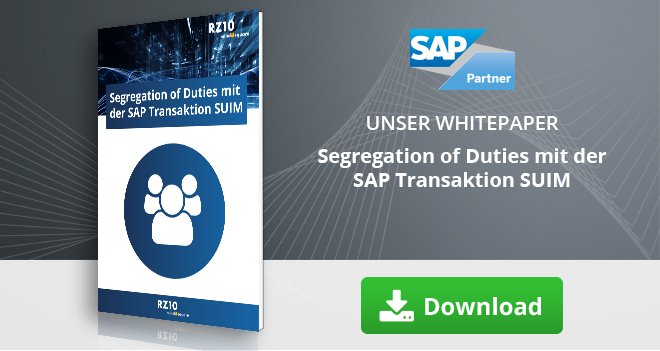 Segregation of Duties (SoD) mit der SAP Transaktion SUIM