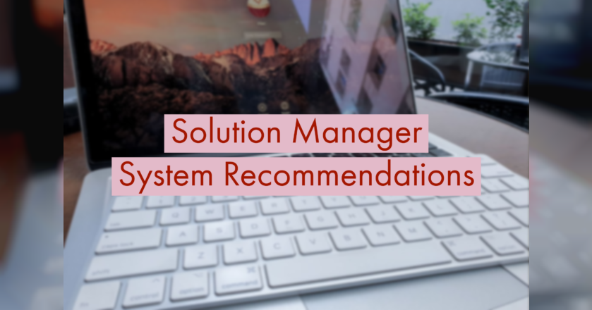 SAP Solution Manager System Recommendations