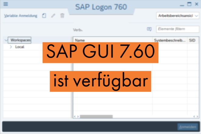 Die SAP GUI für Windows 8.00 ist nun verfügbar