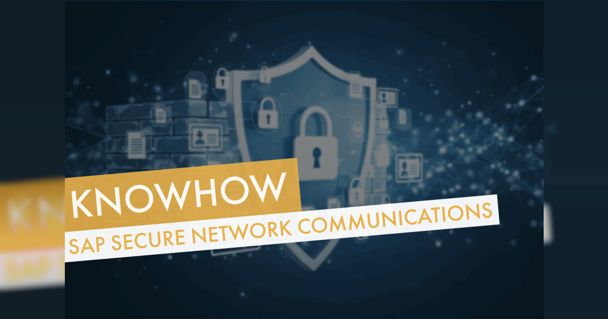 SAP Secure Network Communications