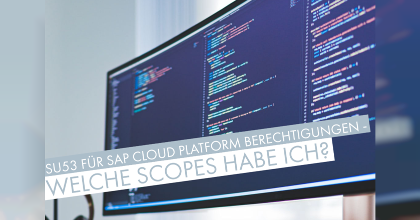 SU53 für SAP Cloud Platform: Welche Scopes habe ich?