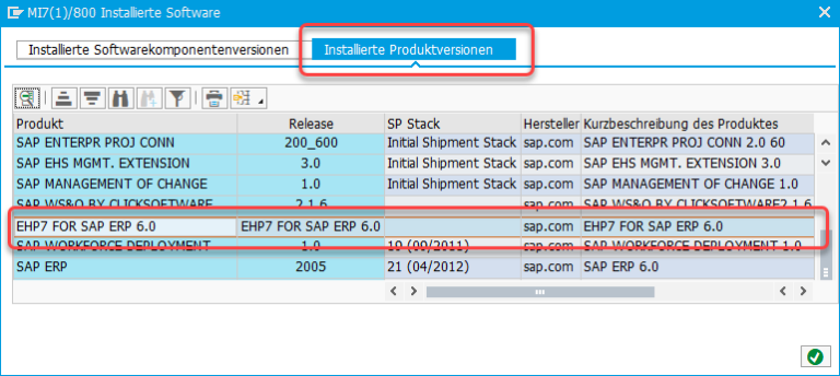 Welche SAP-Version habe ich?