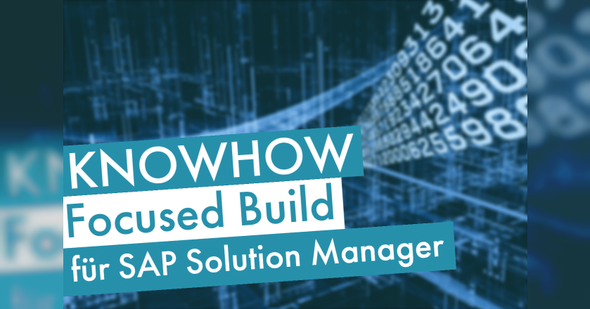 Focused Build für SAP Solution Manager - Test & Release Management