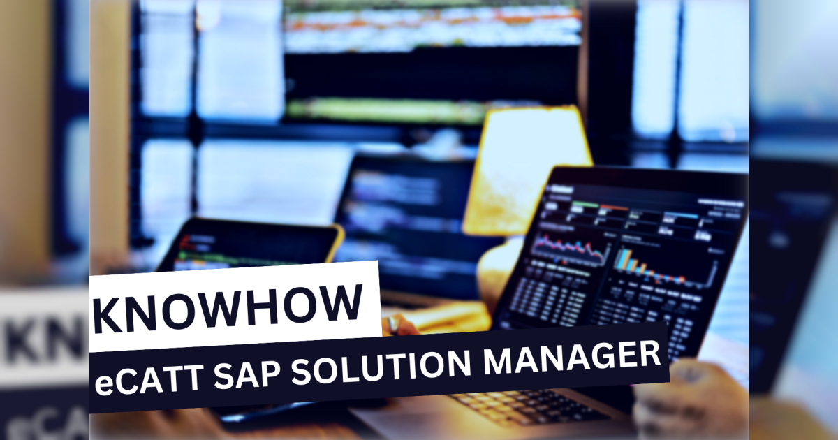 SAP Extended Computer Aided Test Tool (eCATT)